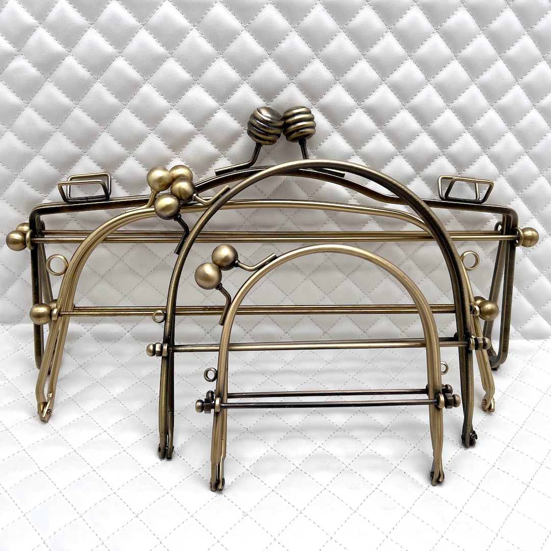 4 Size to Choose Iron Wire Coin Bag Purse Pouch Bag Clutch Frame, Kiss ...