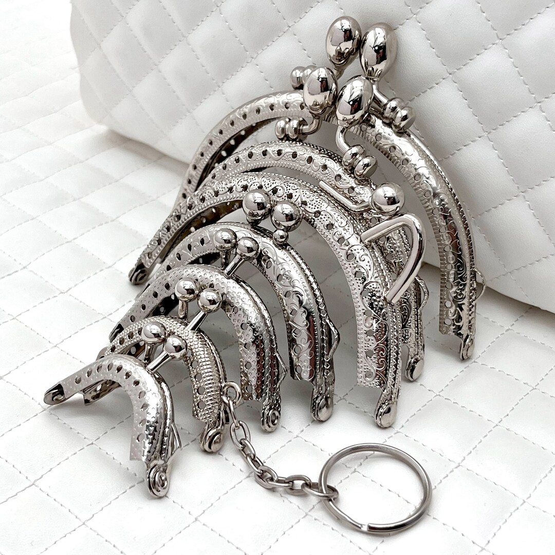 Metal Half Round Coin Purse Frame: Nickel Kiss Clasp Lock (7 Sizes) - Etsy