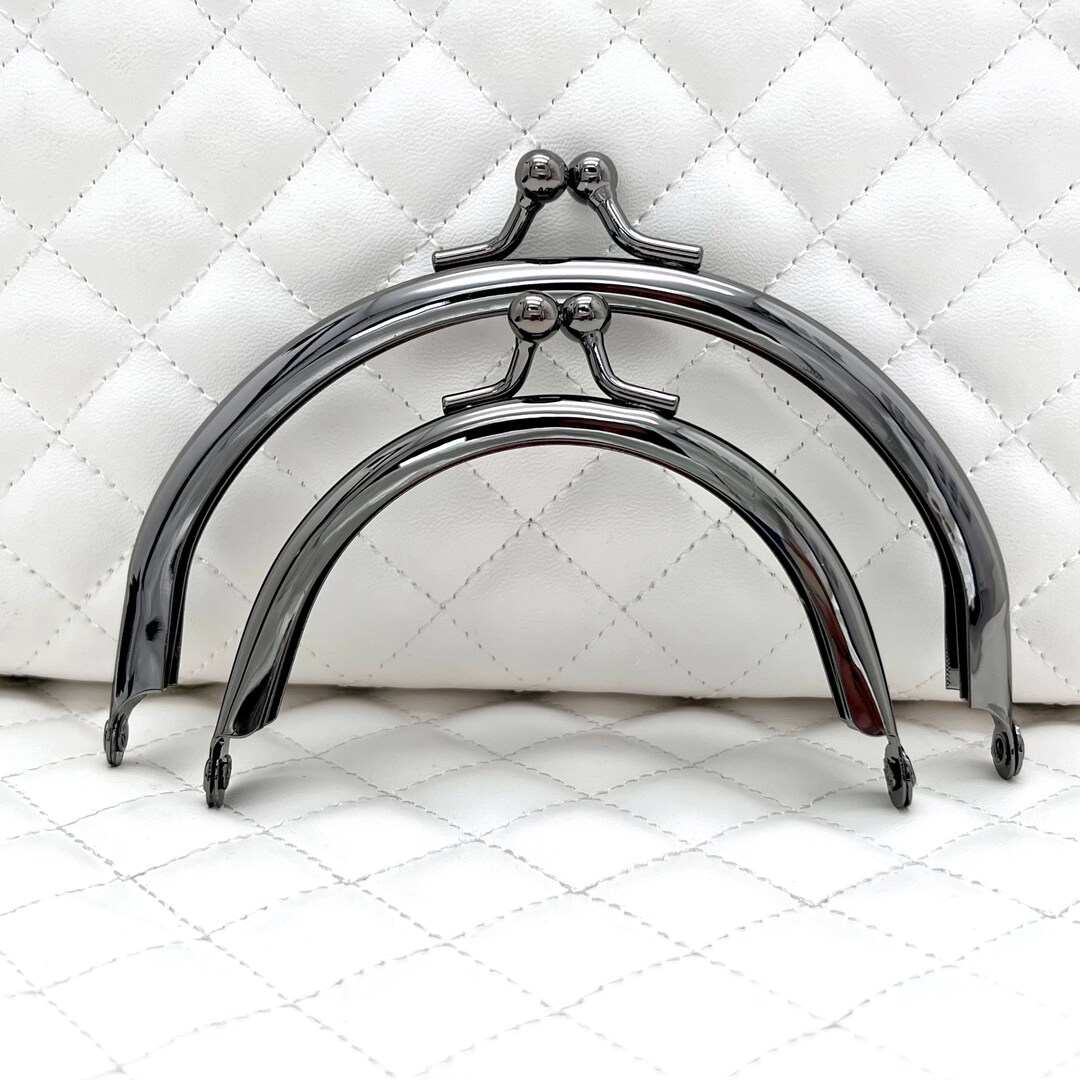 Gunmetal Metal Half Round Purse Frame: Kiss Clasp, 2 Sizes - Etsy