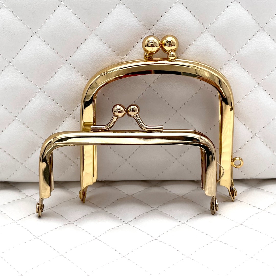 Gold Metal Rectangle Kiss Clasp Frame: Coin Bag Purse Hardware - Etsy