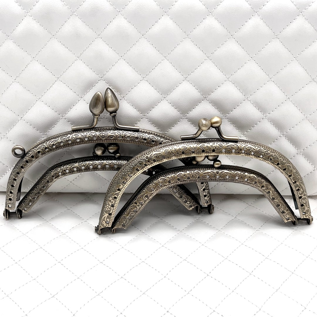 Metal Coin Purse Frame: Double Pocket Kiss Clasp, Nickel Finish - Etsy