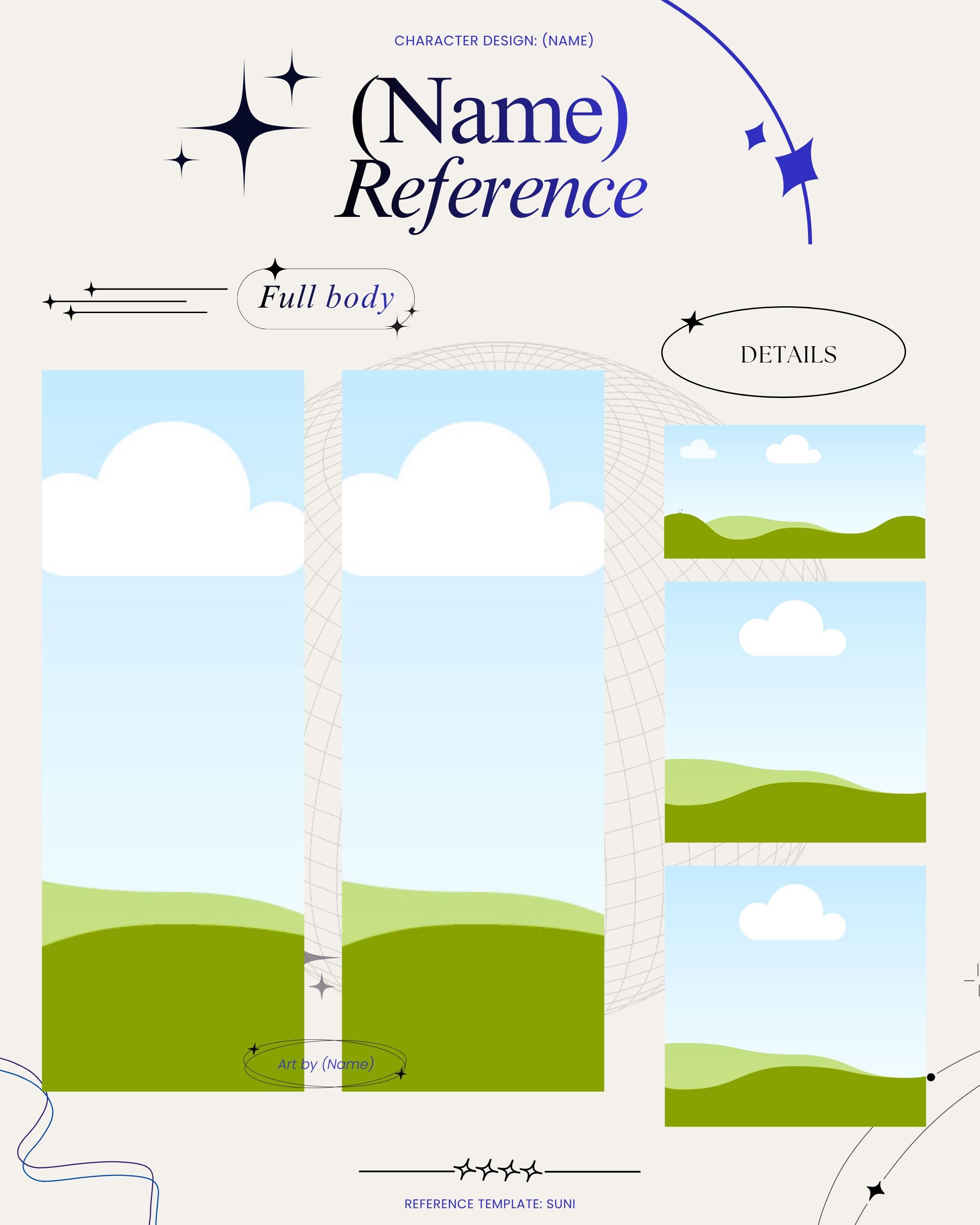 Celestial Blue - Character Reference (template) - Etsy