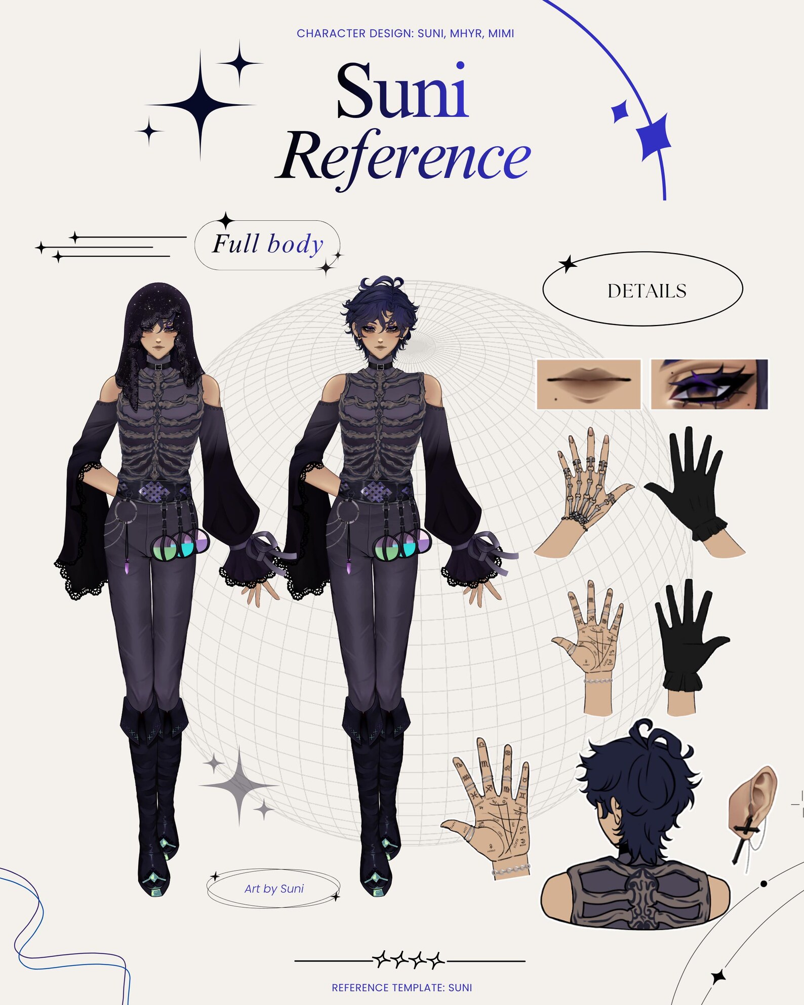 Celestial Blue - Character Reference (template) - Etsy