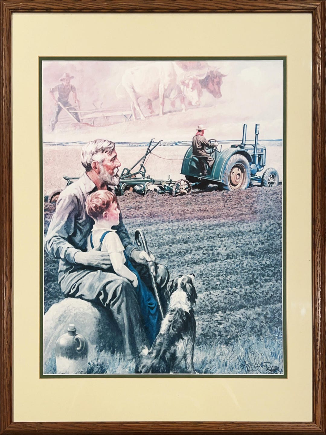 Vintage John Deere Art by Walter Haskell Hinton – Framed and Matted ...