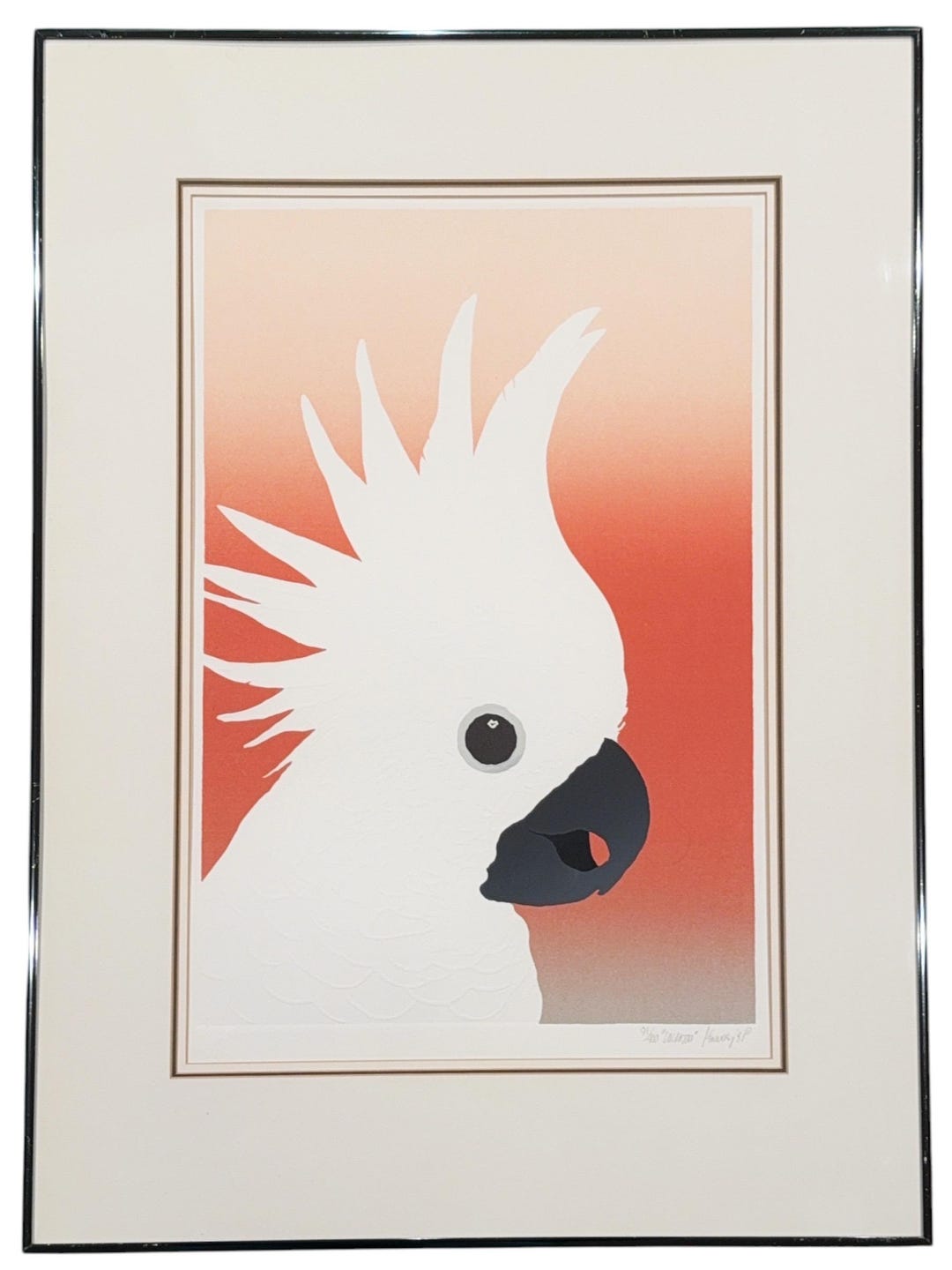 Vintage Mid-century Modern Engraving “cockatoo” - Signed by Kennedy ...