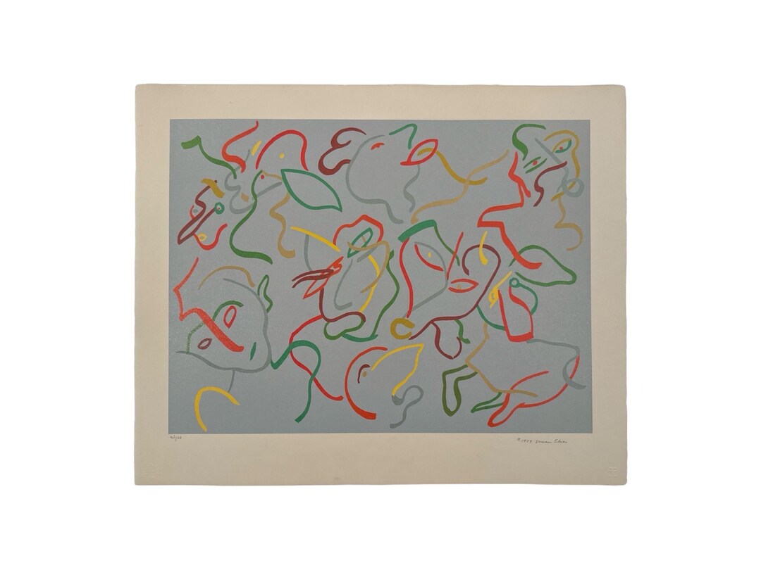 Susan Elias 'spring Song' Lithograph: Signed Abstract Modernist Print ...