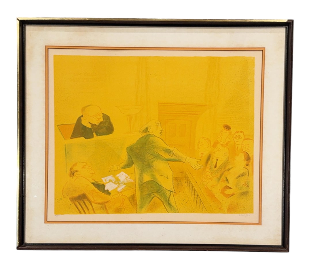 William Gropper Lithograph: "addressing the Jury" Watergate Series ...