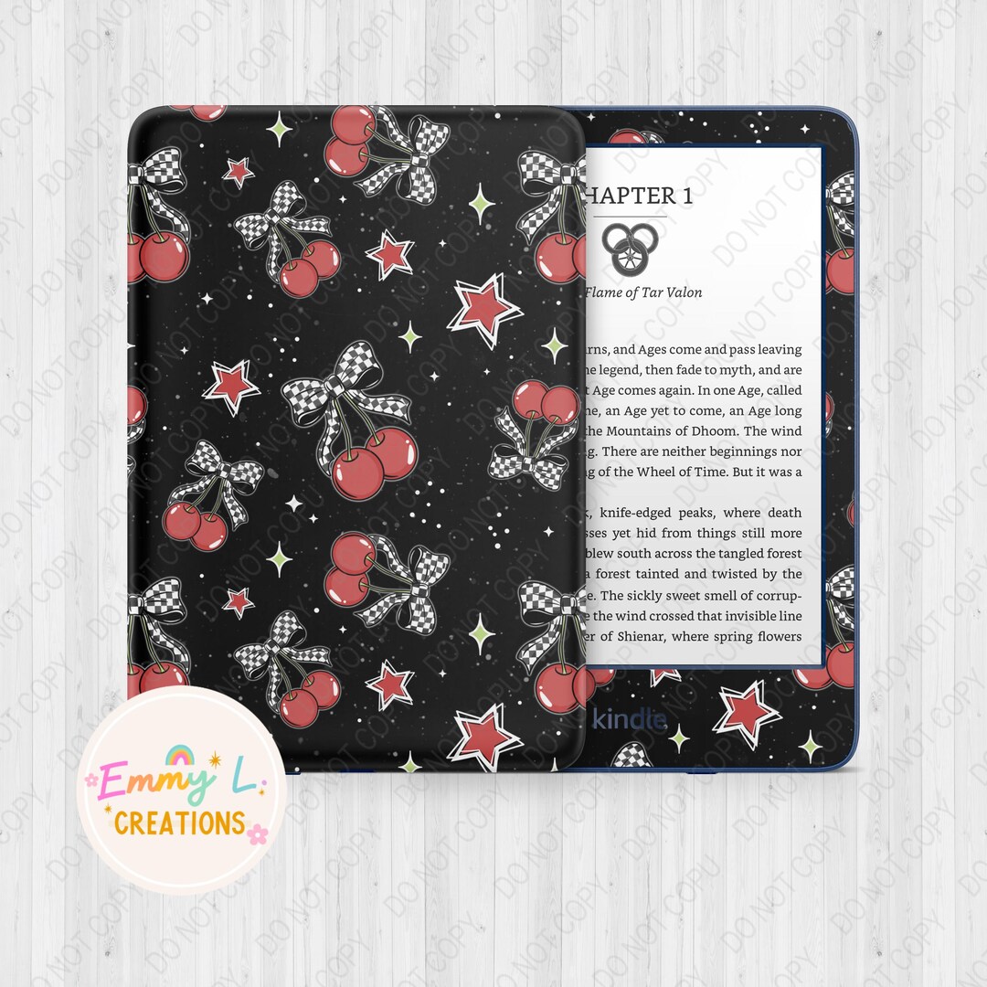 Retro Cherries Vinyl Wrap, Kindle Skin, Kindle Wrap, Kobo Libra, Vinyl ...