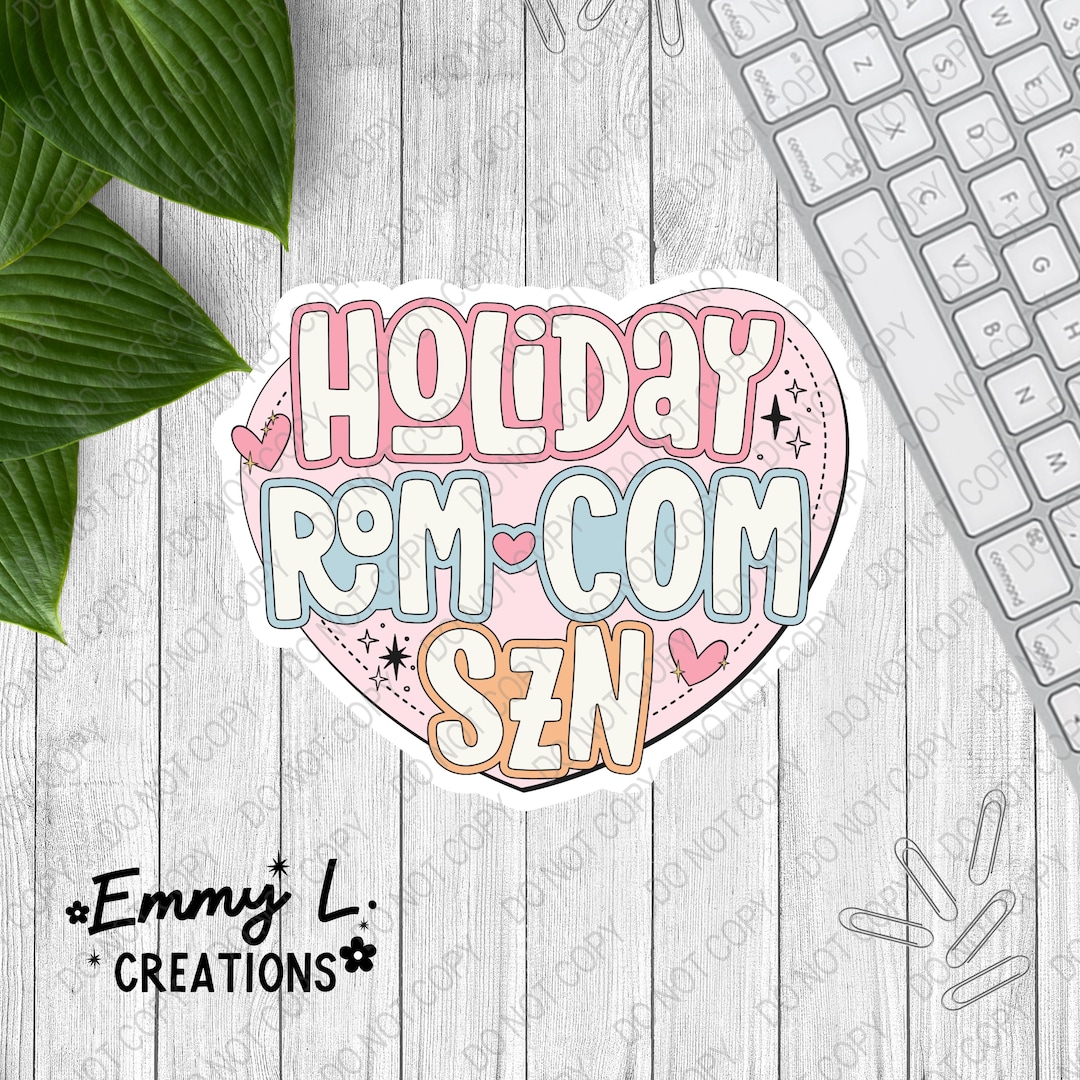Holiday Rom Com Season Sticker, Laptop Decal, Kindle Sticker, Water ...