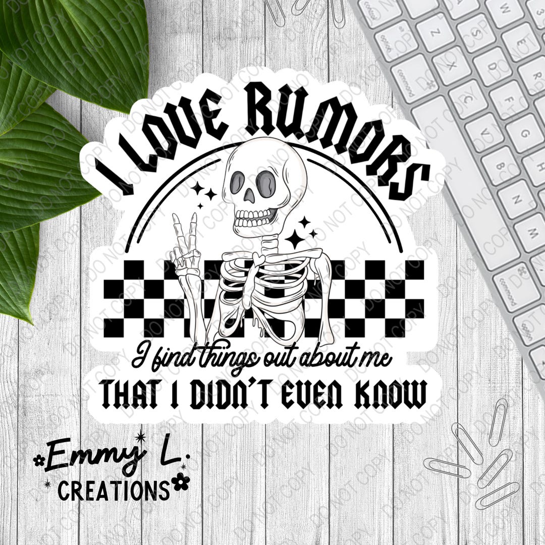I Love Rumors Sticker, Rumor Sticker, Laptop Decal, Kindle Sticker ...