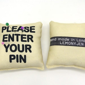 Pin Cushion. Please Enter Your Pin. Pins and Needles. - Etsy