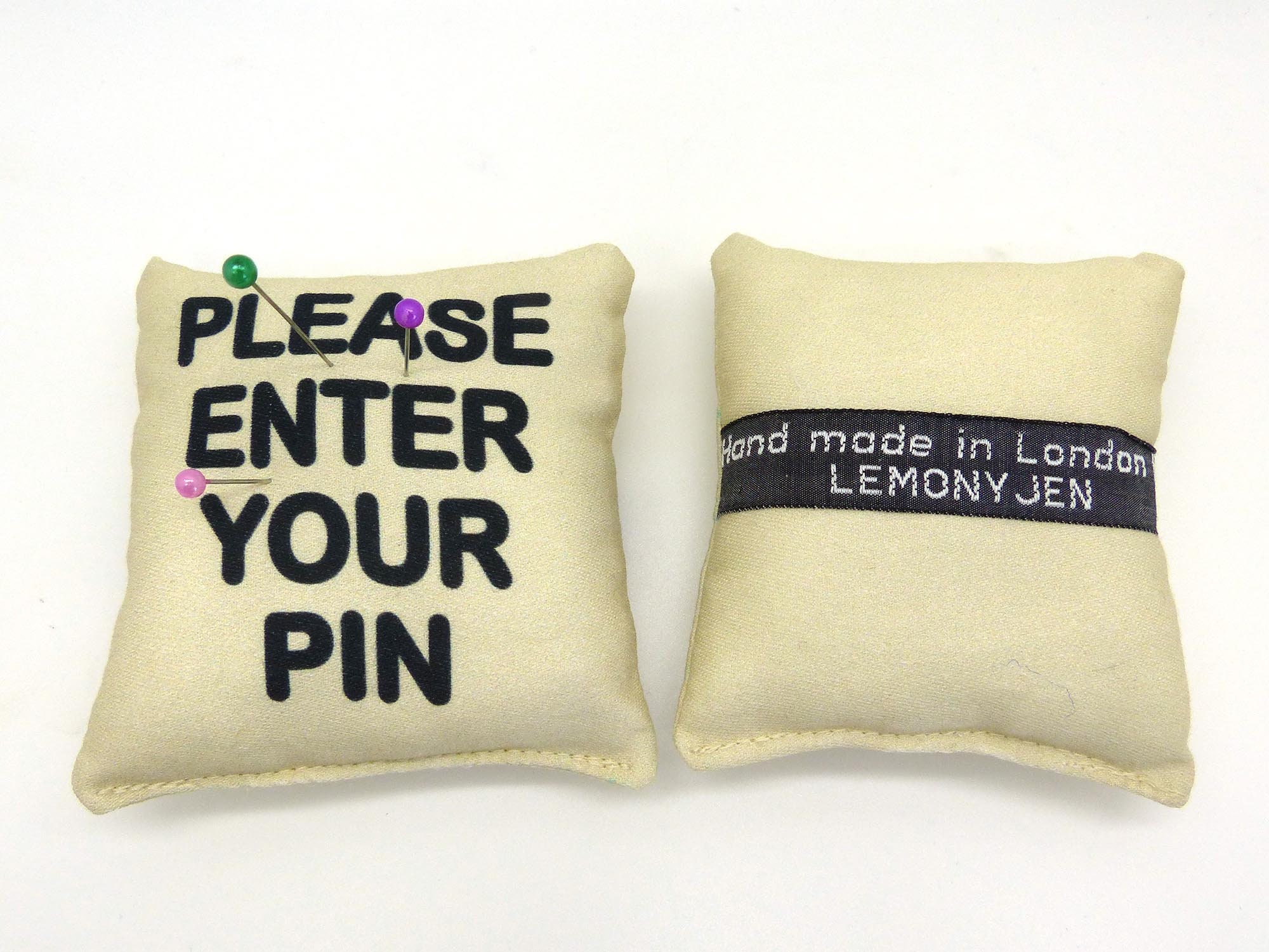 Pin Cushion. Please Enter Your Pin. Pins and Needles. - Etsy