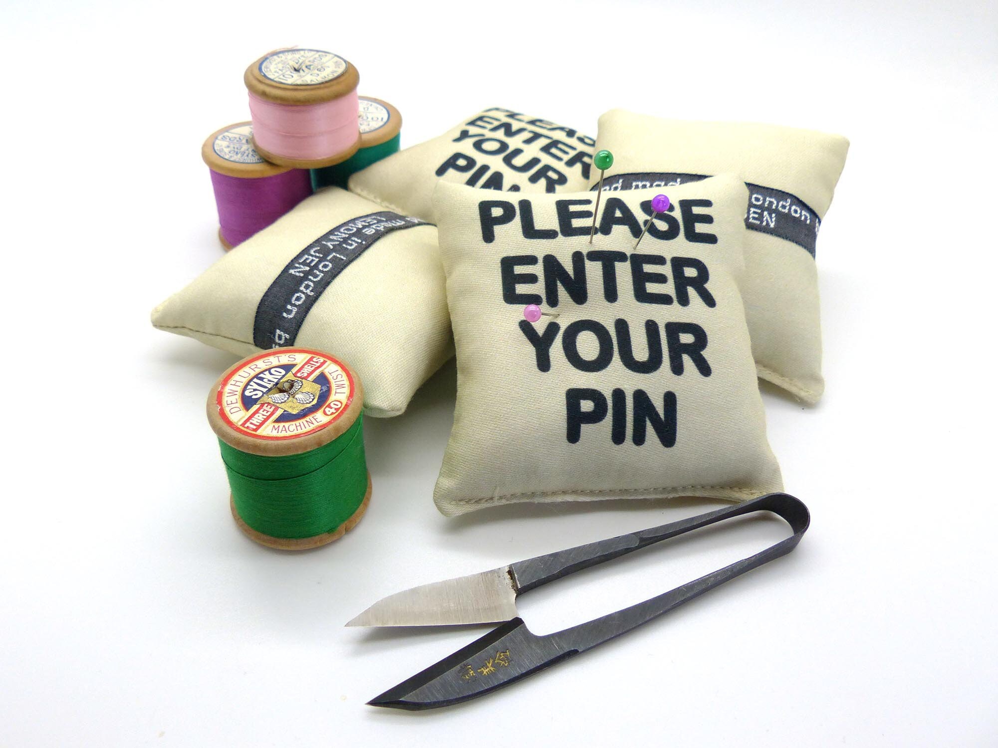 Pin Cushion. Please Enter Your Pin. Pins and Needles. - Etsy