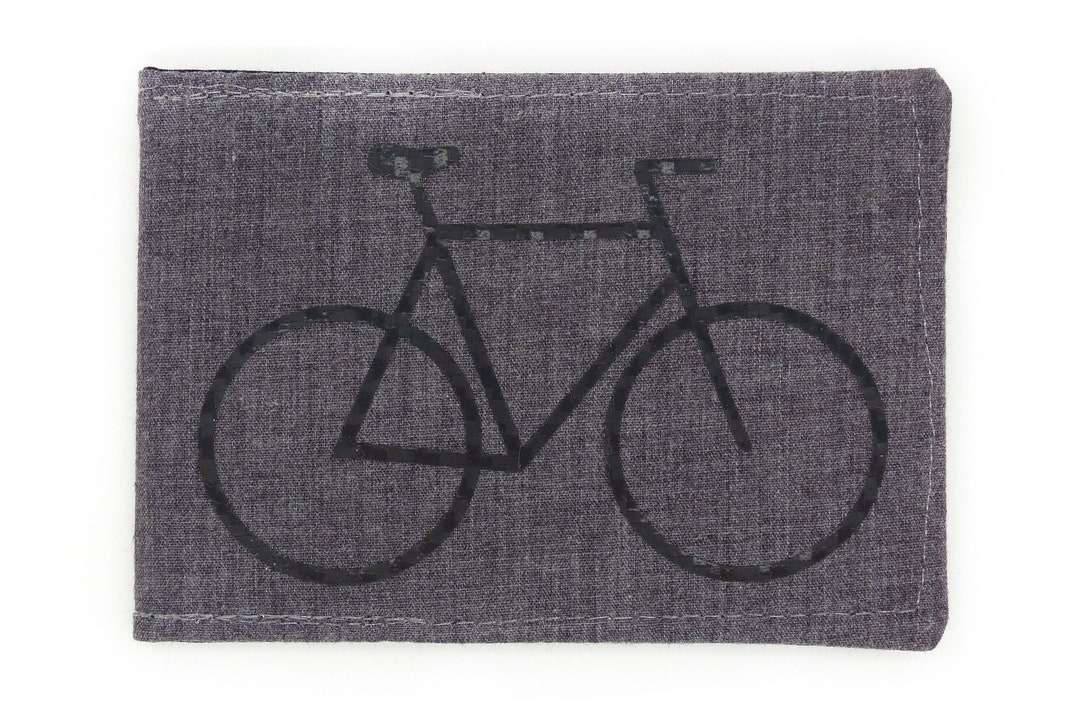 Bicycle Oyster Card Holder: Grey Cotton Travel Wallet - Etsy UK
