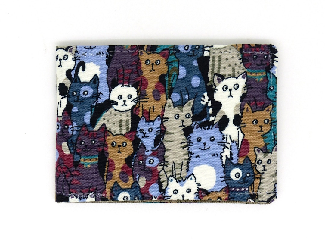 Handmade Cat Print Card Wallet: Oyster/bus Pass Holder - Etsy UK