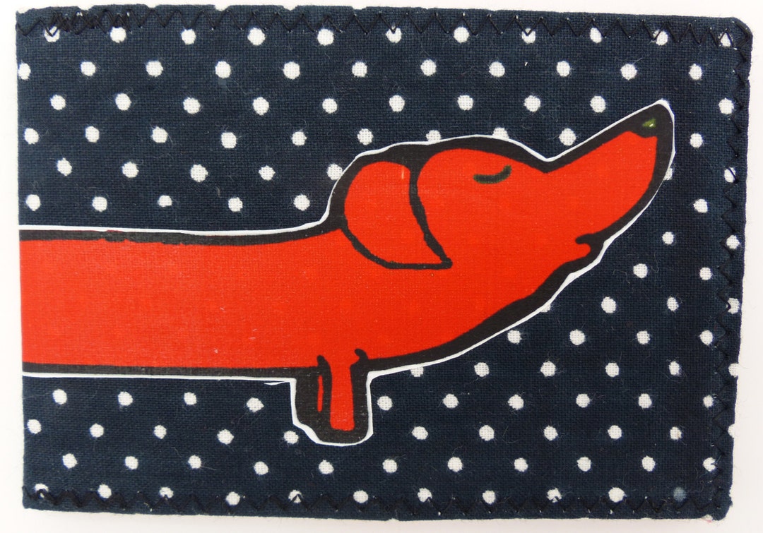 Sausage Dog Print Travel Card Wallet: Handmade Dachshund Oyster Card ...