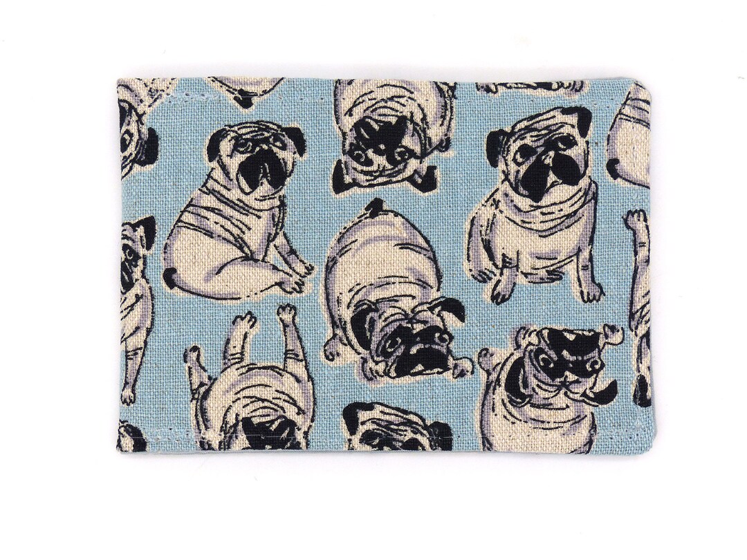 Handmade Pug Print Card Holder: Travel Wallet - Etsy