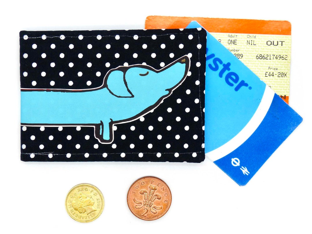 Oyster Card Wallet, Travel Card Wallet, Sausage Dog Print. Dachshund ...