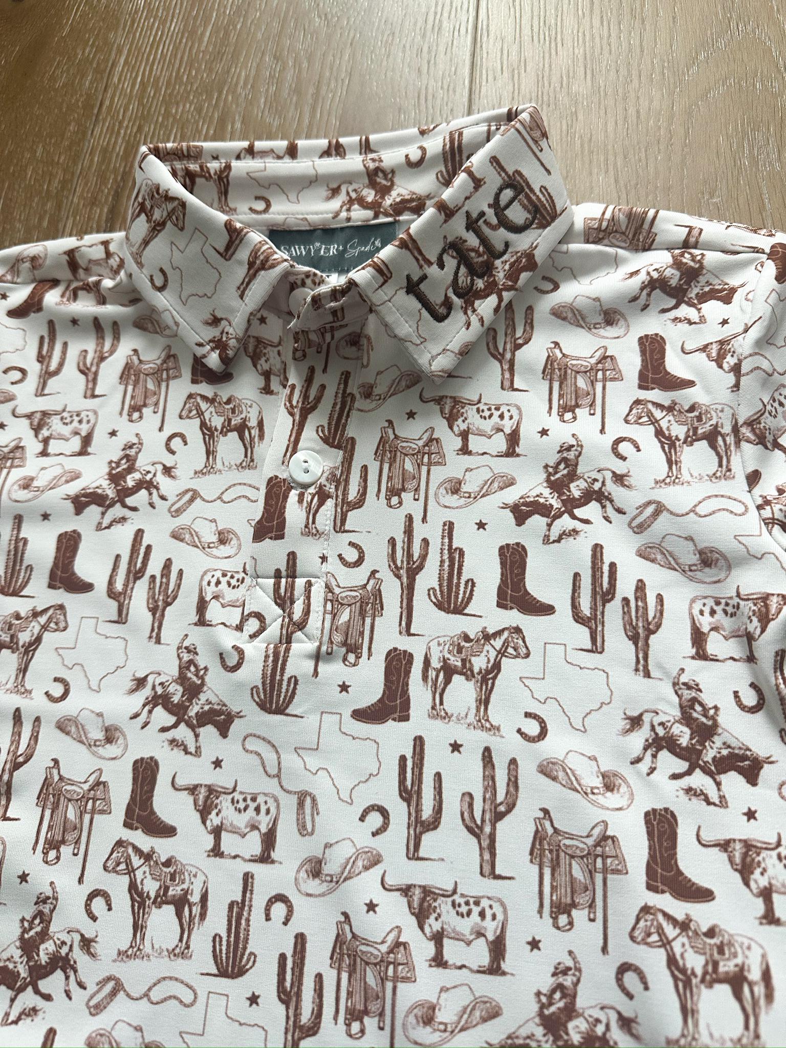 Rodeo Polo Rodeo Kid's Outfit Toddler Polo Shirt Rodeo Gift Little Boy ...