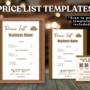 Small Business Price List Template DIY Price List Template Canva Editable Price List Template - Etsy