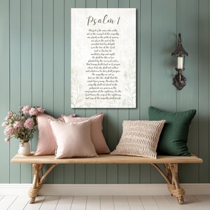 Psalm 1 Wall Art, Christian Scripture Home Decor, Bible Verse Text Wall ...