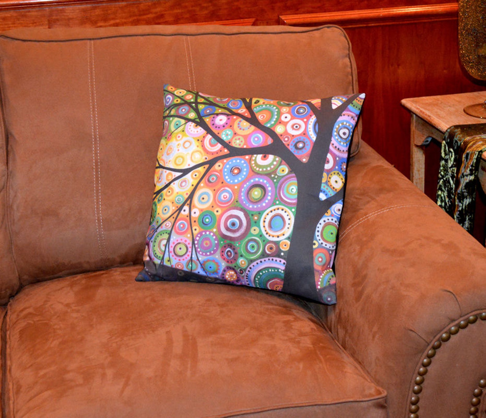Decorative Throw Pillow Cover ... From My Original Abstract Tree ...