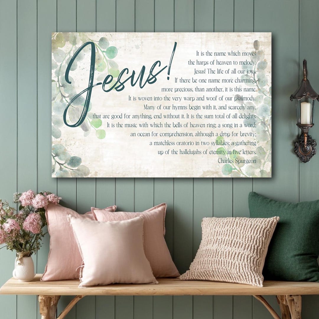 Christian Wall Art, Faith Based Home Decor, Jesus Quote Sign, Calming ...