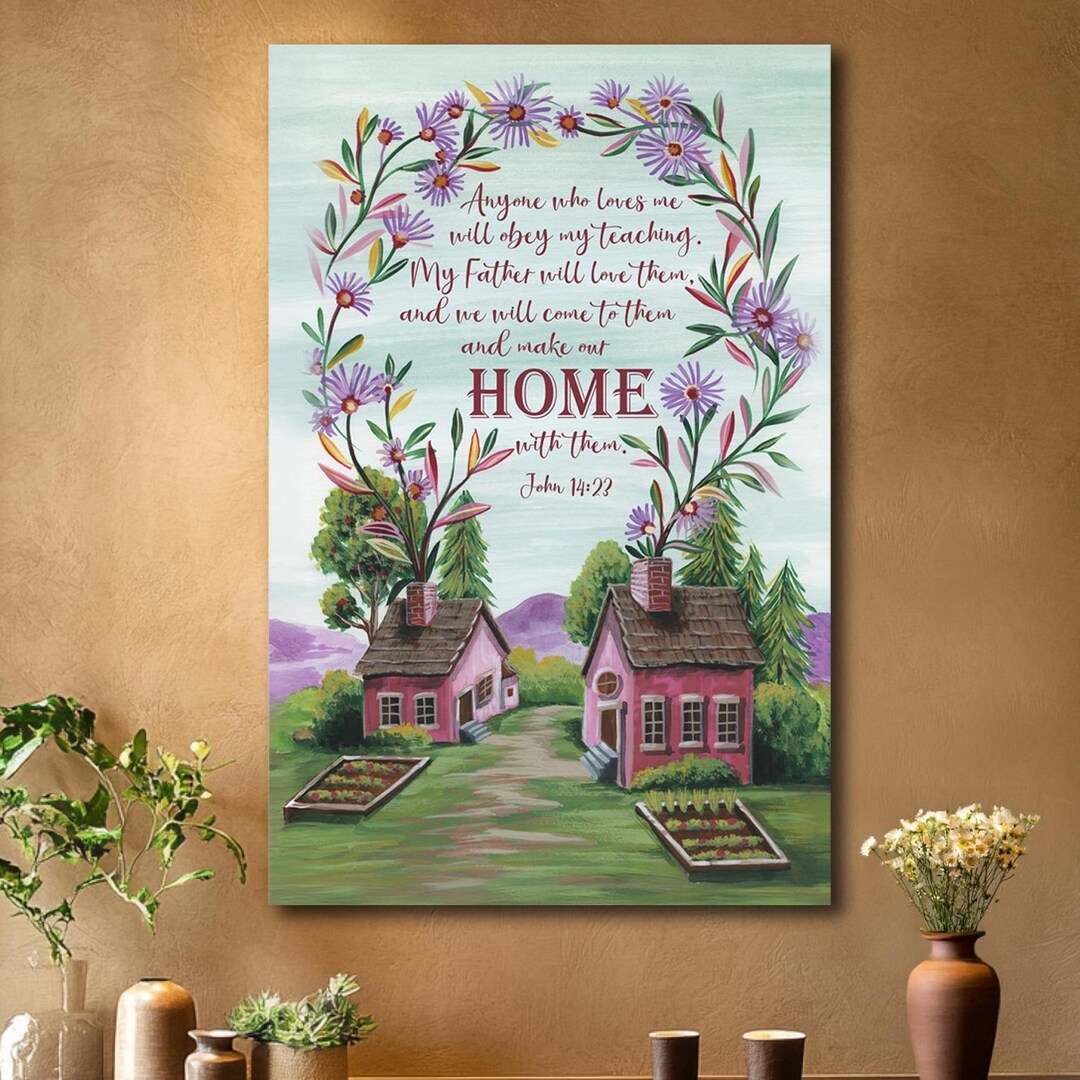 Christian Wall Art, Bible Verse Wall Sign, Housewarming Scripture Art ...