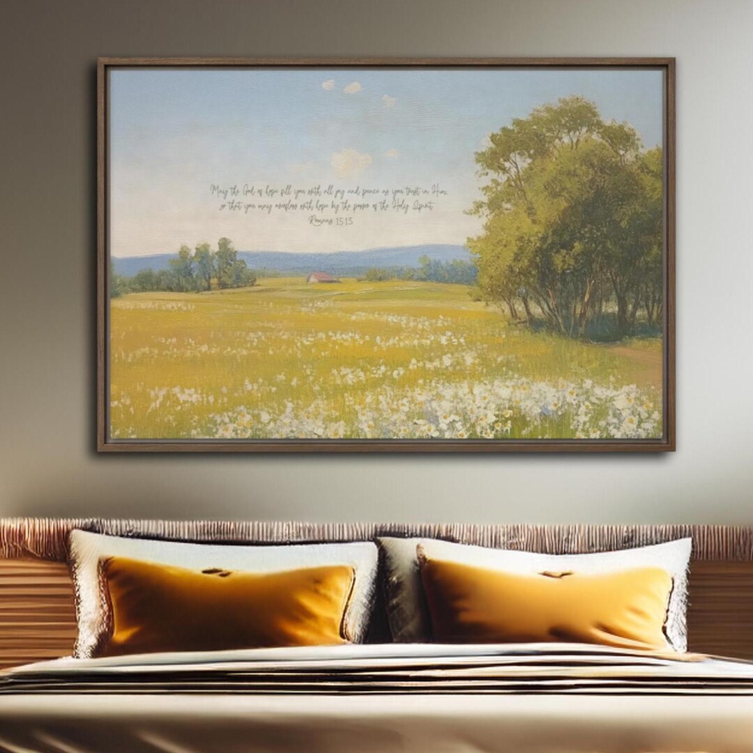 Christian Framed Wall Art Bible Verse Faith Home Decor Peace Calm ...