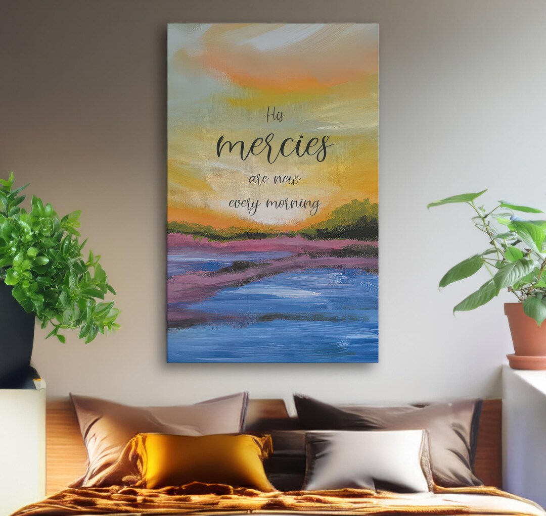 Bible Verse Wall Sign, Christian Home Decor Wall Art, Rustic Original ...