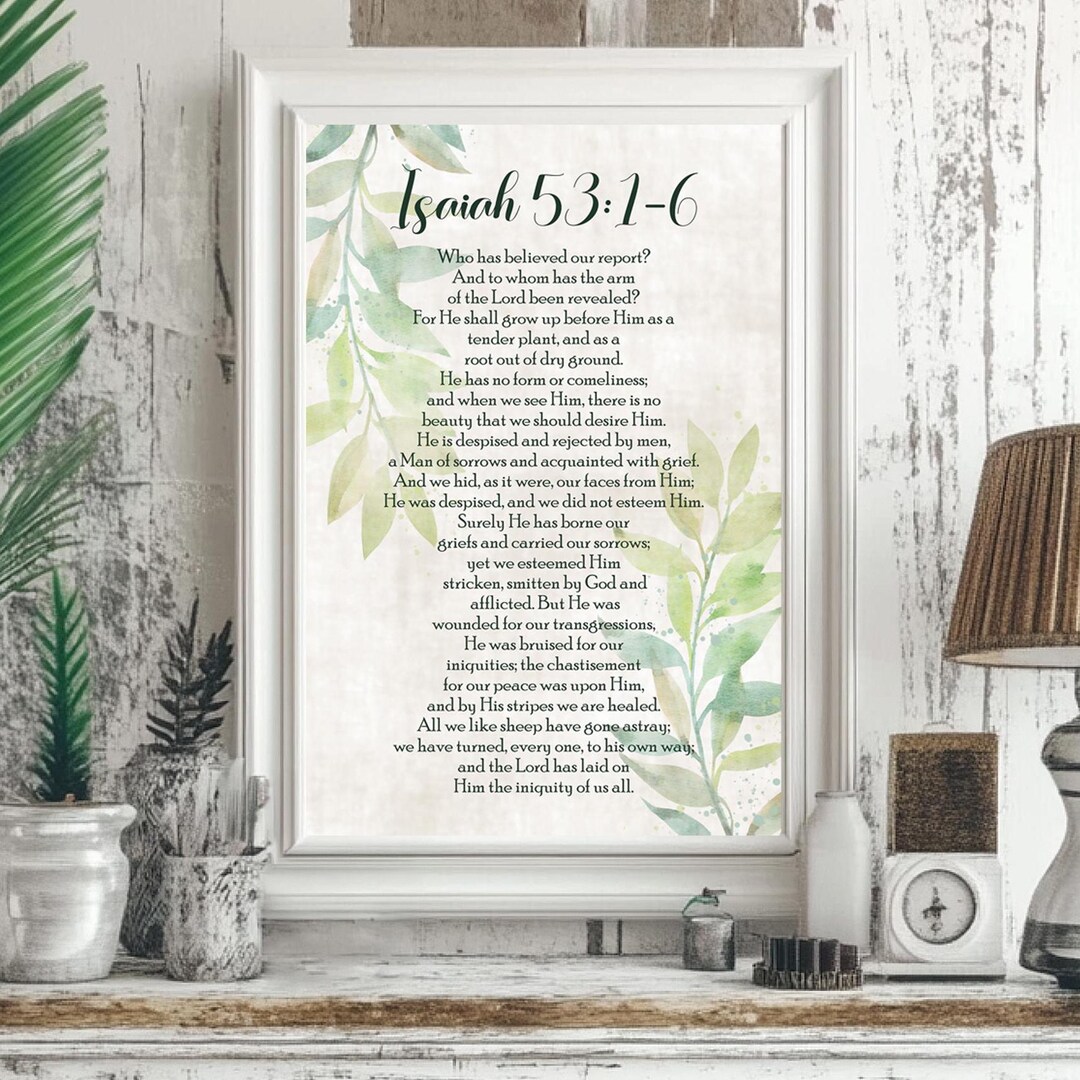 Christian Wall Art, Bible Verse Scripture Messiah Home Decor, Spiritual ...