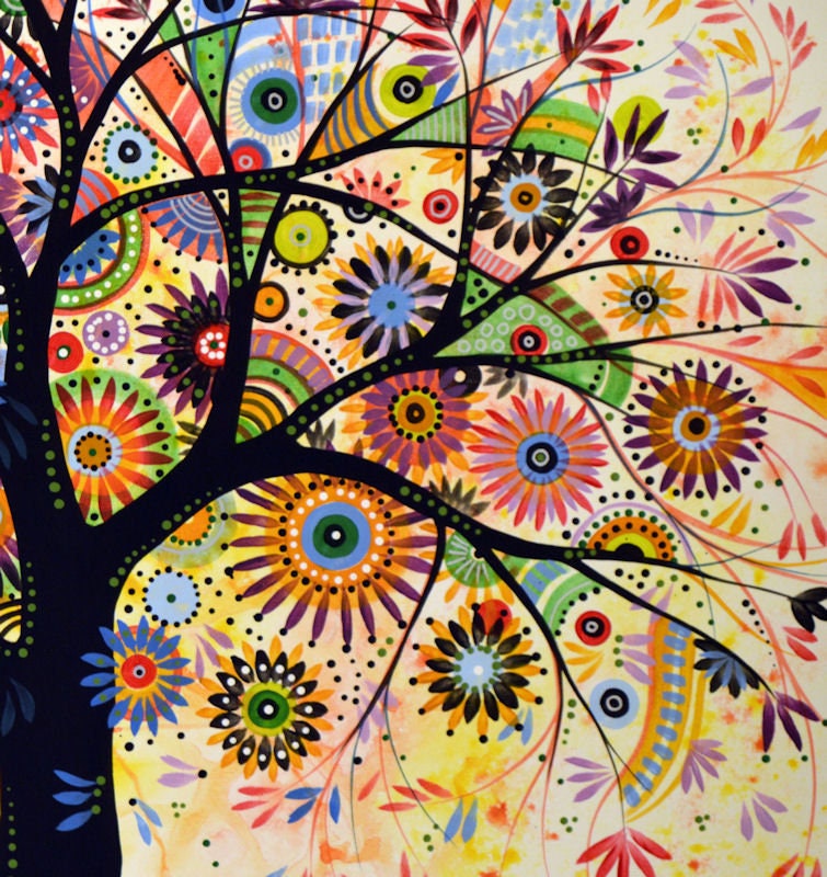 Landscape Trees Floral Art Print / Life Giver Signed and - Etsy