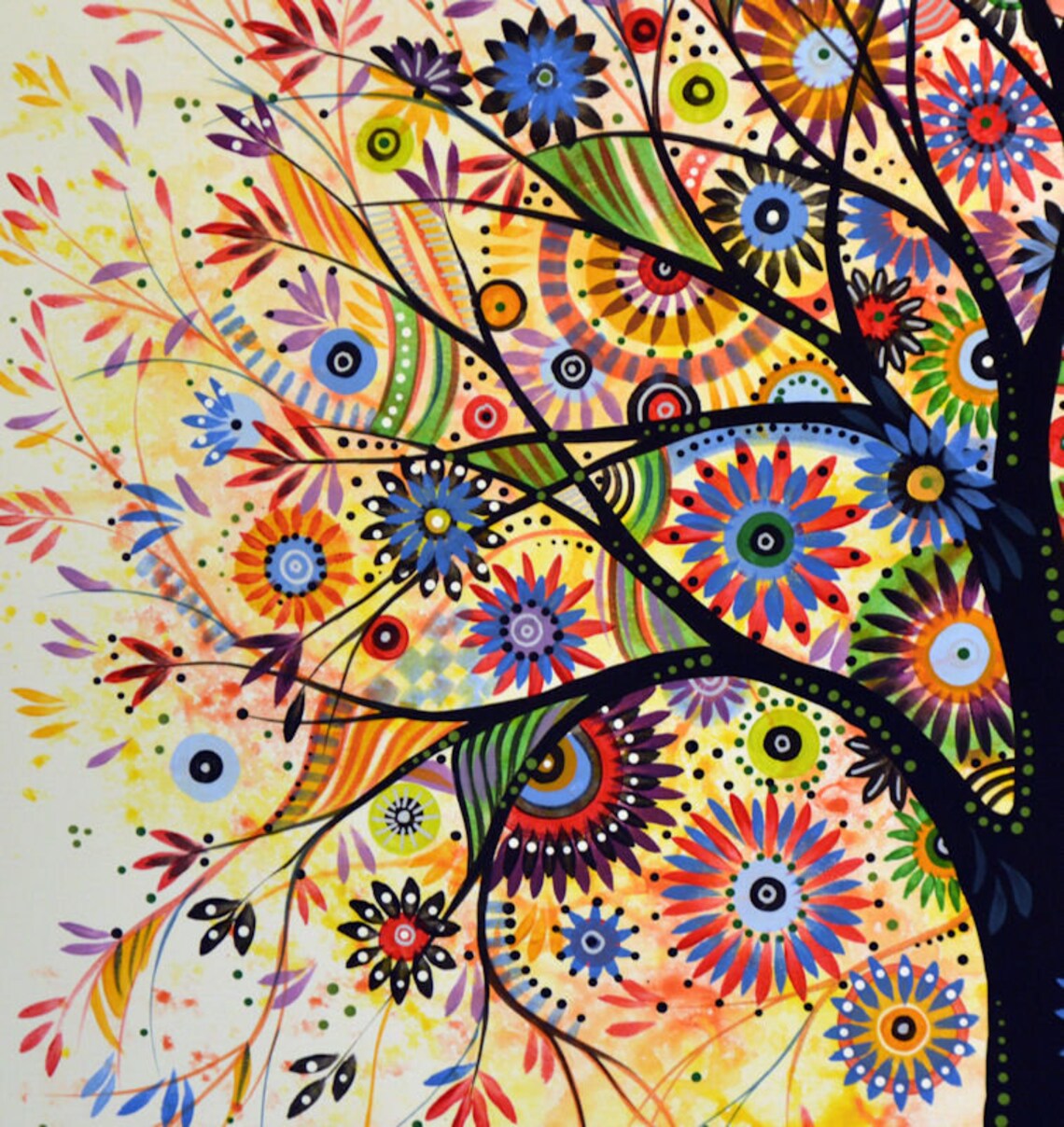 Landscape Trees Floral Art Print / Life Giver Signed and - Etsy