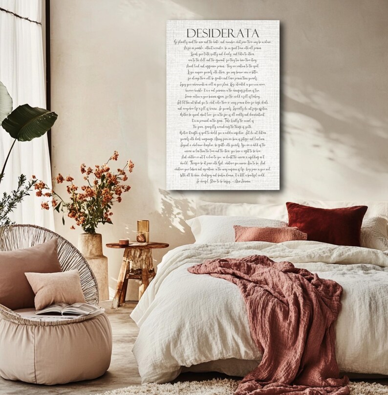 Desiderata Poem Print Max Ehrmann Home Decor Inspirational Words ...