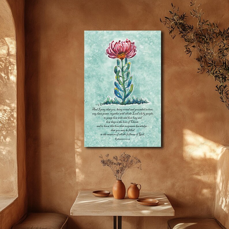 Bible Verse Wall Art, Scripture Sign, Christian Gardening Gift, Being ...