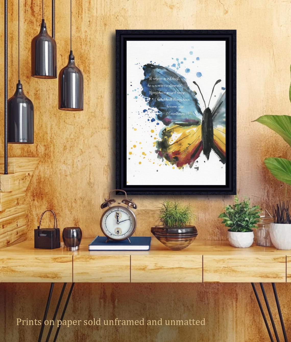 Christian Wall Art Bible Verse Print on Paper New Creation in Christ 2 ...