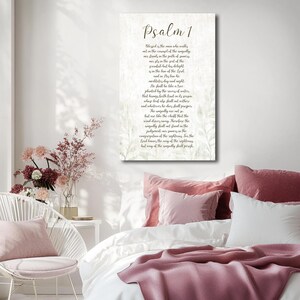 Psalm 1 Wall Art Christian Scripture Home Decor Bible Text Sign Calming ...
