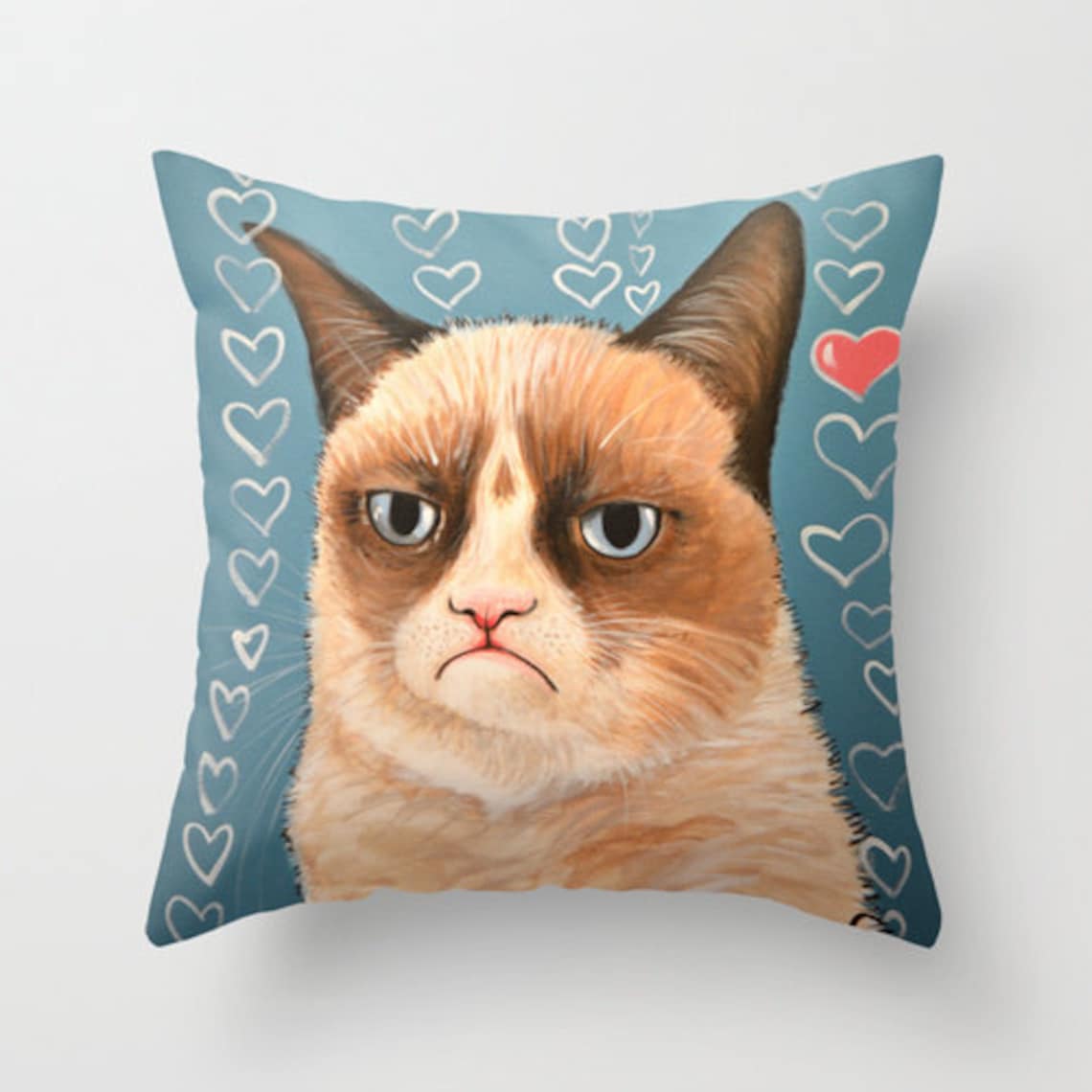 Grumpy Cat Decorative Throw Pillow Cover .... From My Original - Etsy