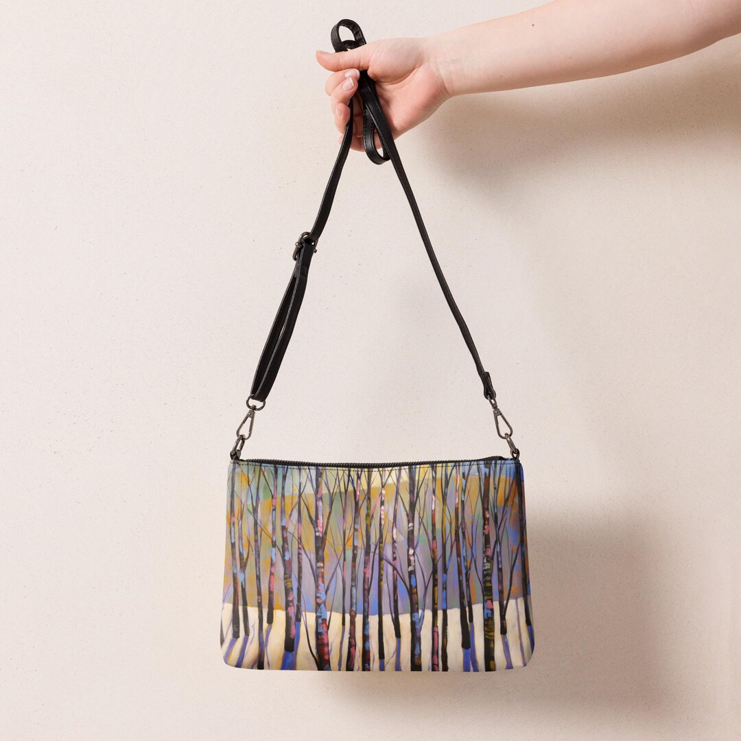 Modern Aspen Trees Crossbody Bag, Cute Floral Handbag Accessories ...