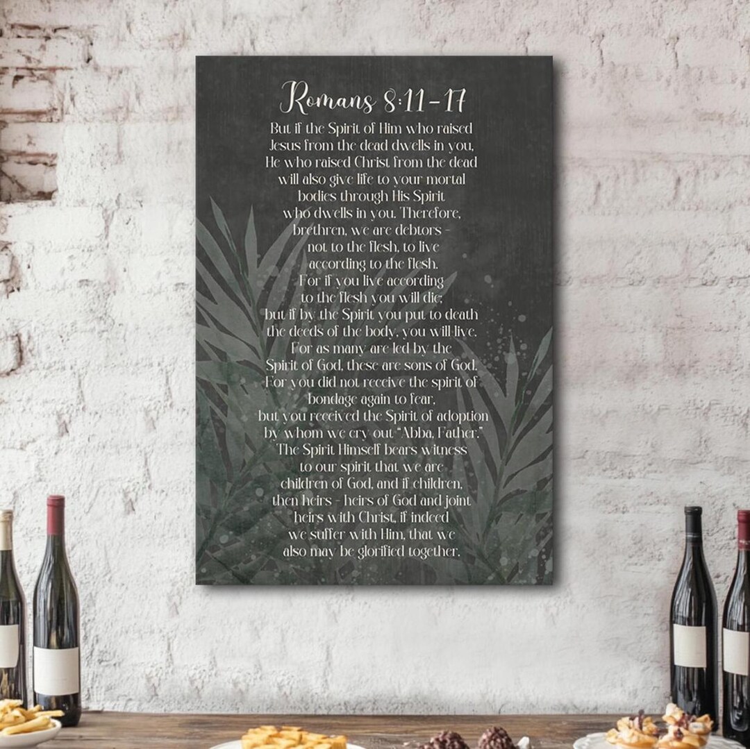 Romans 8 Bible Verse Wall Art, Christian Scripture Home Decor, Calming ...