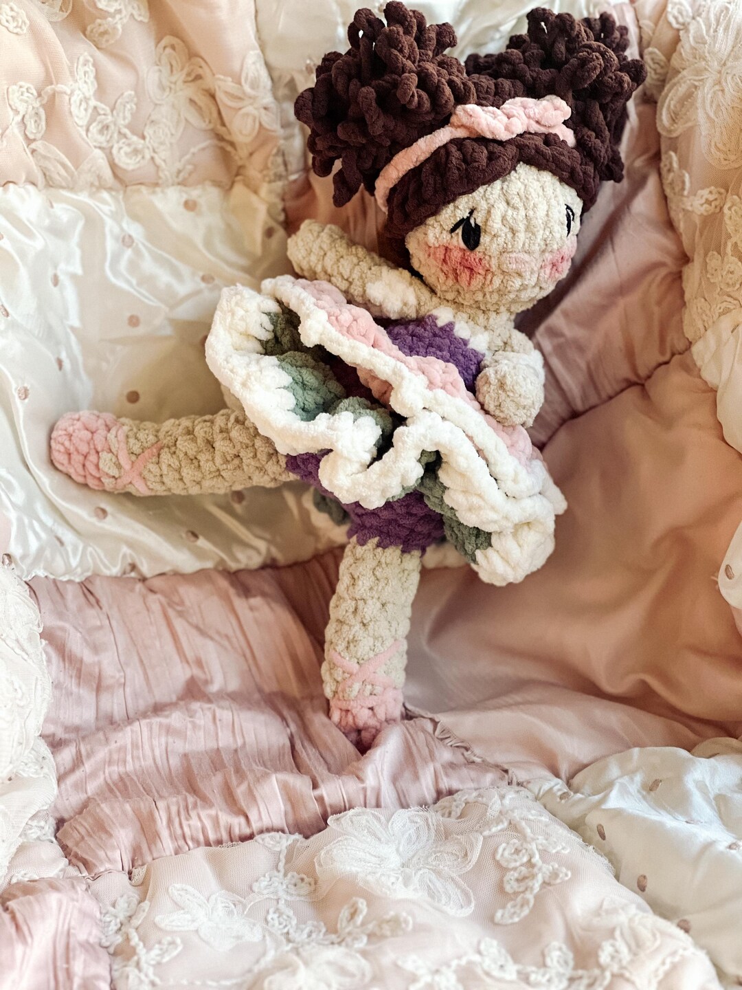 Fairy Ballerina Doll, Crochet Handmade Plushie, Tooth Fairy, Baby ...
