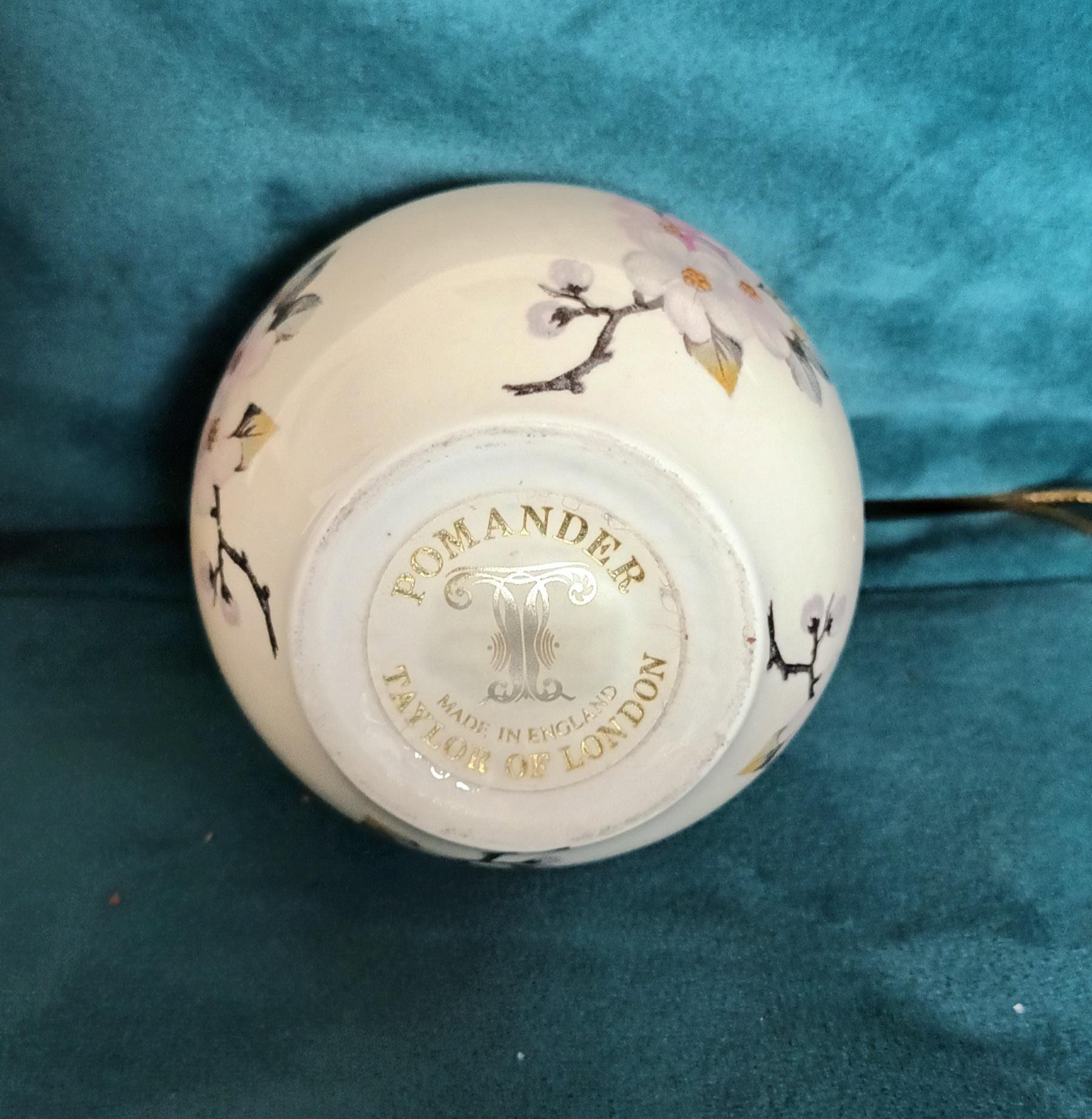 Vintage Porcelain Round Pomander Potpourri Ball With Floral Japan - Etsy