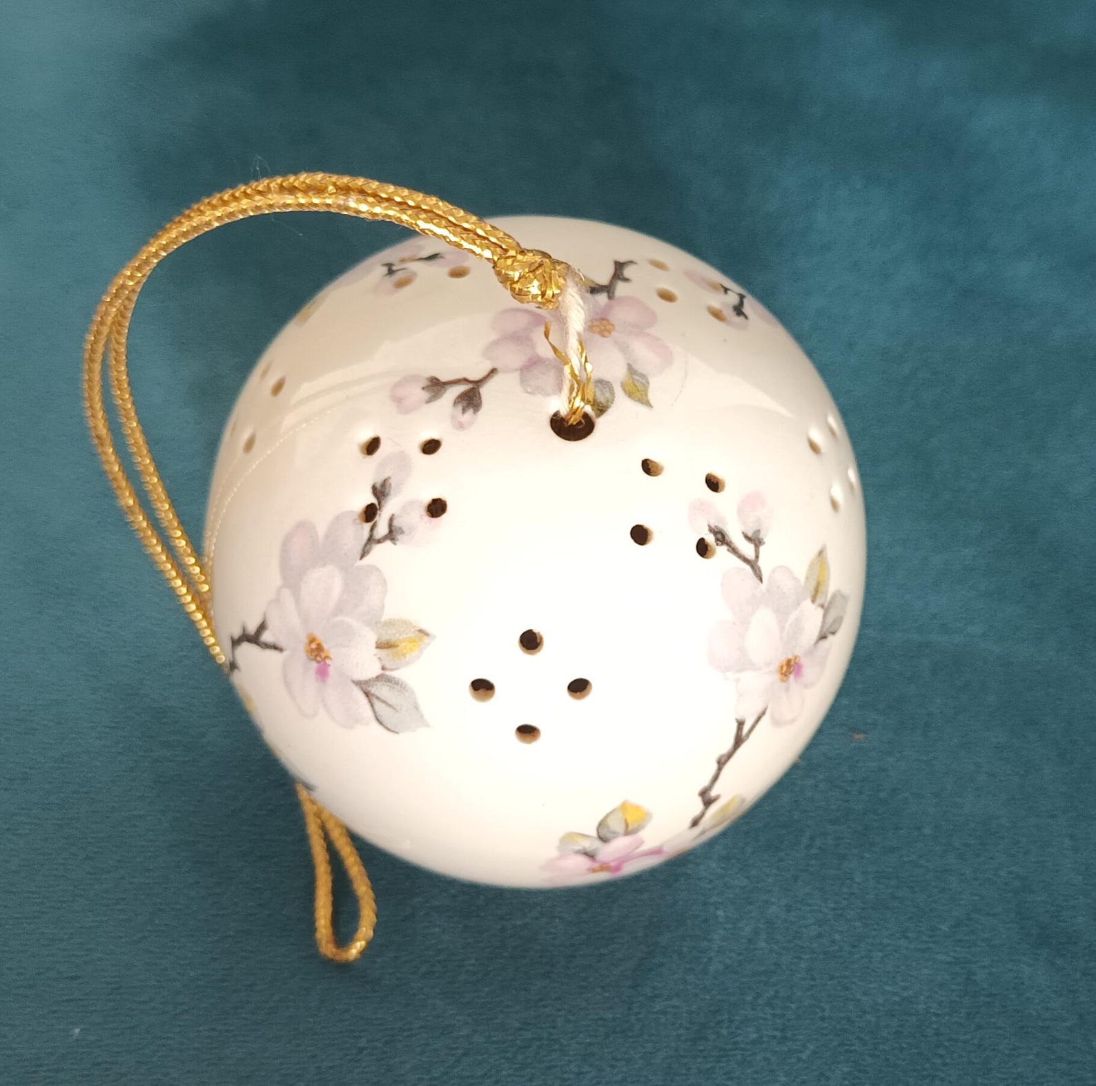 Vintage Porcelain Round Pomander Potpourri Ball With Floral Japan - Etsy