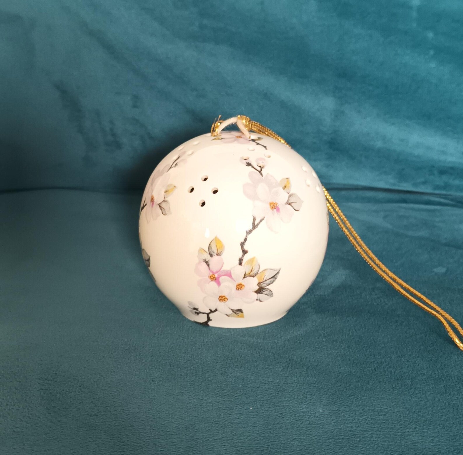 Vintage Porcelain Round Pomander Potpourri Ball With Floral Japan - Etsy