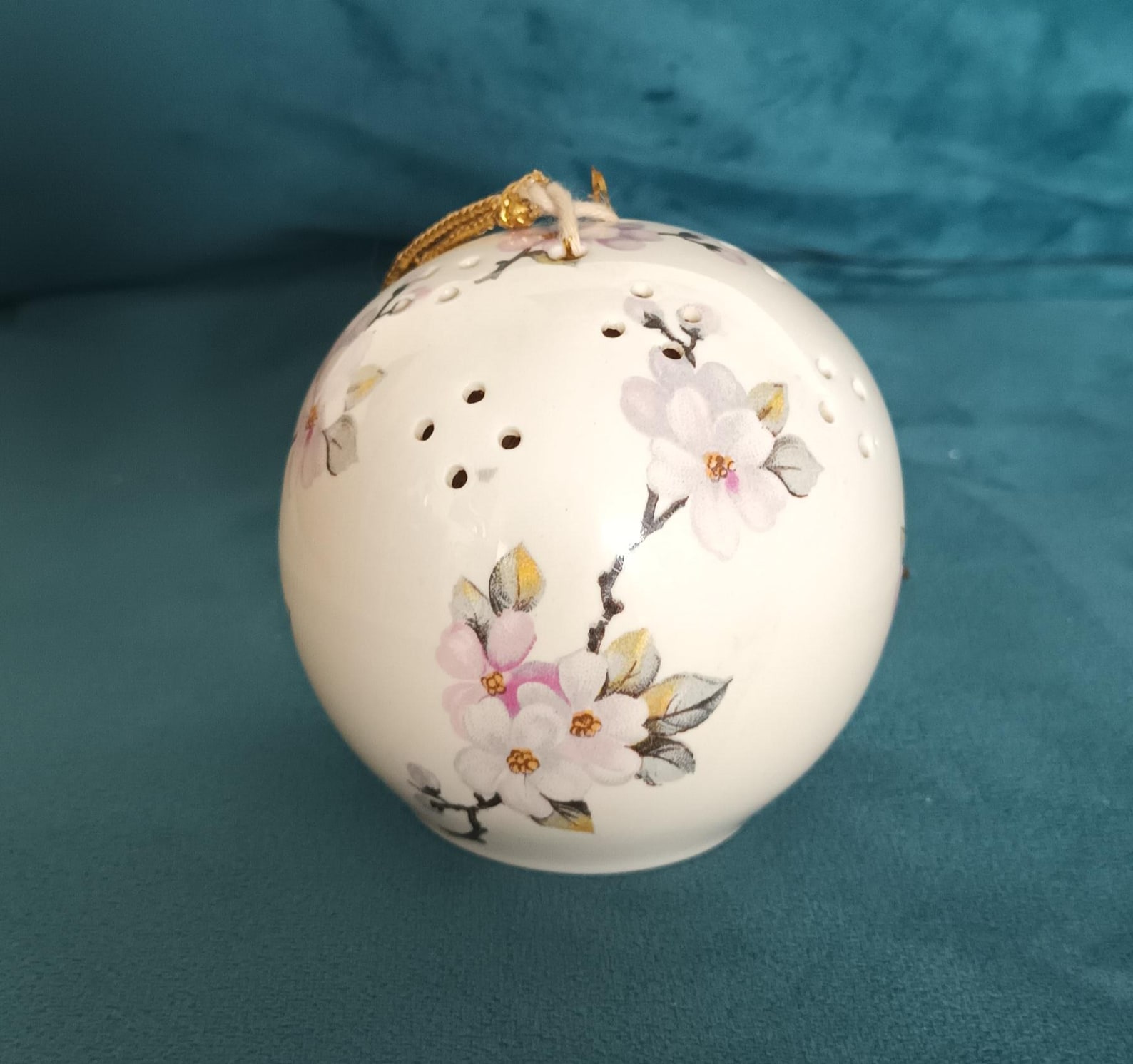 Vintage Porcelain Round Pomander Potpourri Ball With Floral Japan - Etsy