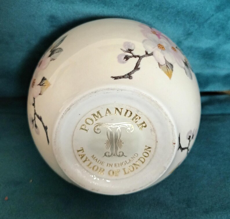 Vintage Porcelain Round Pomander Potpourri Ball With Floral Japan - Etsy
