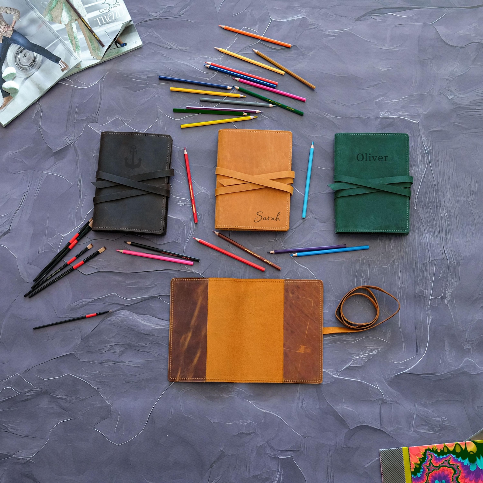 Refillable Notebook Cover B6 B5 A4 A5 A6, Leather Journal Cover for ...