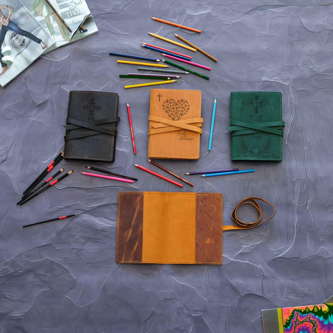 Leather Bible Cover Personalized, Custom Bible Case, Grandma Bible ...