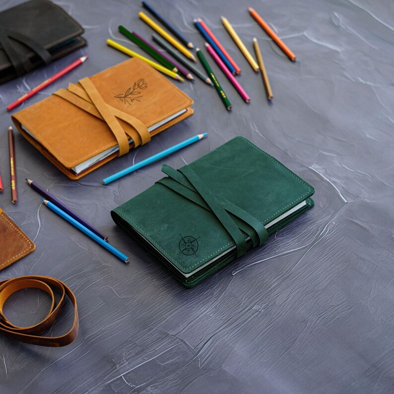 Personalized Notebook Cover A4 A5 A6 B5 B6, Refillable Leather Planner ...