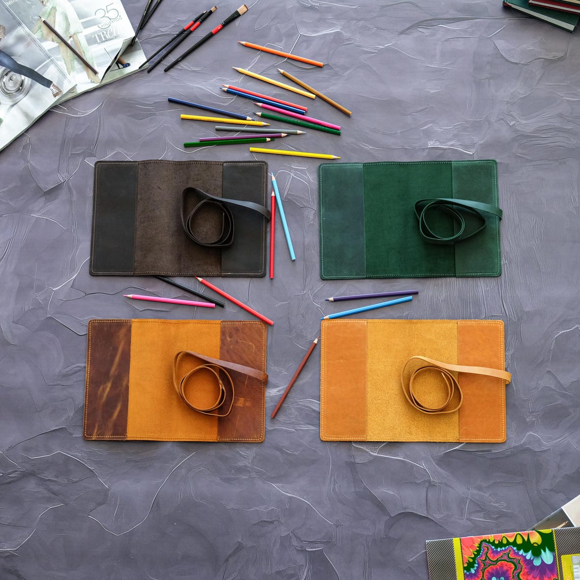Refillable Notebook Cover B6 B5 A4 A5 A6, Leather Journal Cover for ...